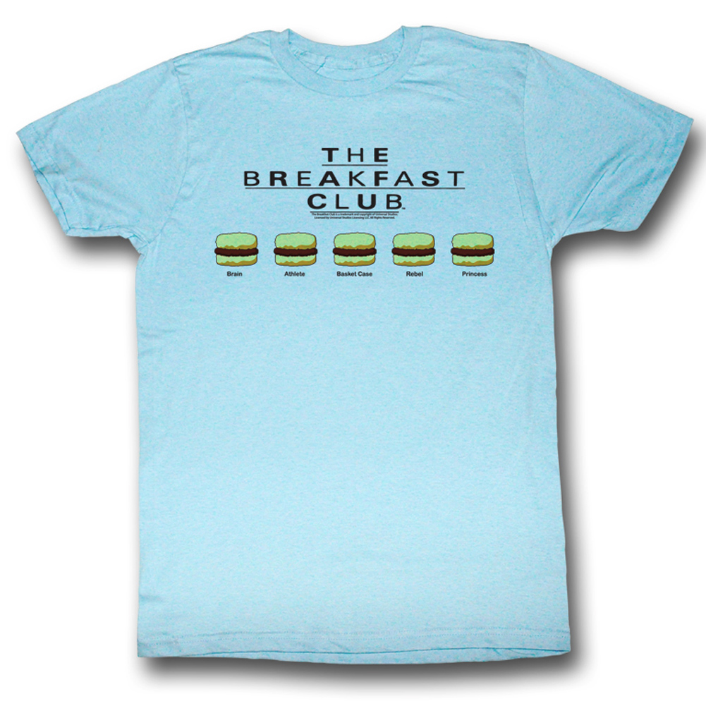 The Breakfast Club Shirt Sammiches Adult Light Blue Tee T-Shirt - The ...