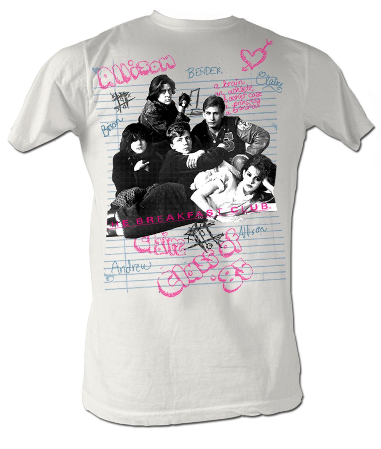 The Breakfast Club T-Shirt BFC Group Adult White Tee Shirt - The ...
