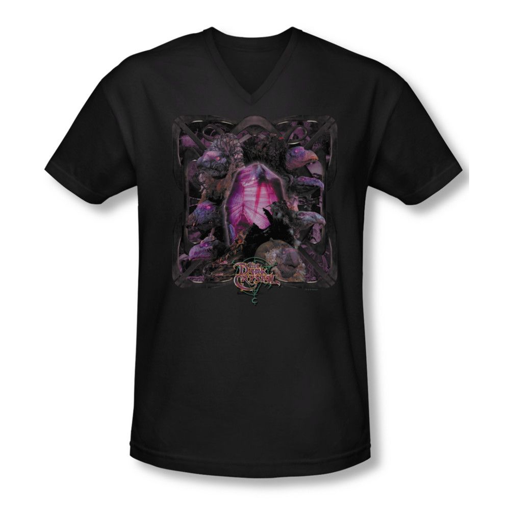 The Dark Crystal Shirt Lust For Power Slim Fit V Neck Black Tee T-Shirt ...
