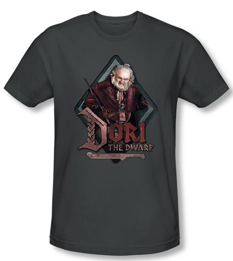 The Hobbit Shirt Movie Unexpected Journey Dori Adult Charcoal T-shirt ...