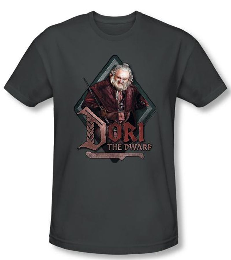The Hobbit Shirt Movie Unexpected Journey Dori Adult Charcoal T-shirt ...