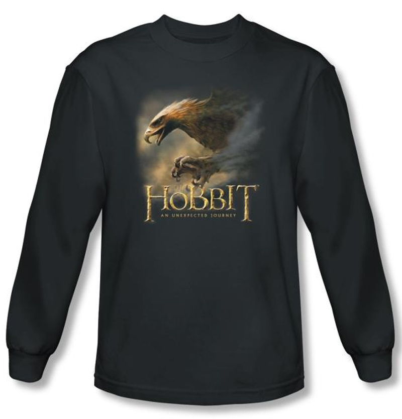 The Hobbit Shirt Movie Unexpected Journey Eagle Charcoal Long Sleeve ...