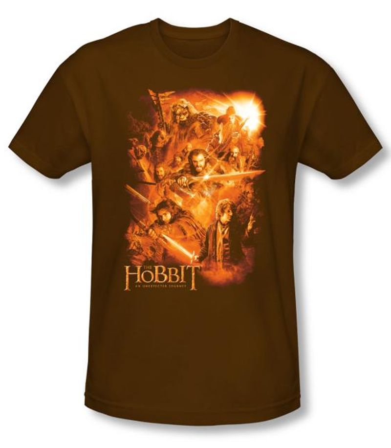 The Hobbit Shirt Unexpected Journey Adventure Coffee Slim Fit Tee - The ...