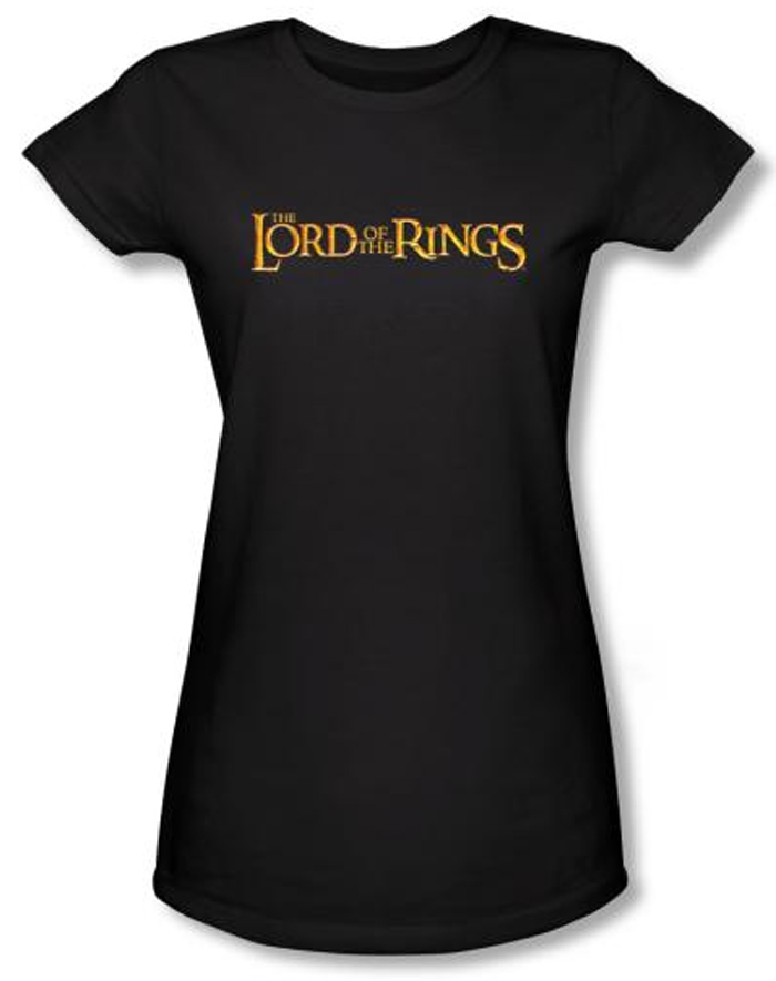 The Lord Of The Rings Juniors T-Shirt LOTR Logo Black Tee Shirt - Lord ...