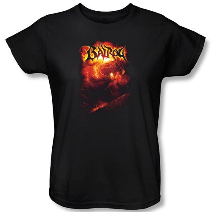 The Lord Of The Rings Ladies T-Shirt Balrog Black Tee Shirt - Lord Of ...