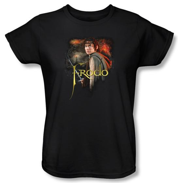 The Lord Of The Rings Ladies T-Shirt Frodo Black Tee Shirt - Lord Of ...
