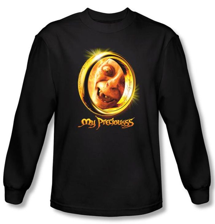 The Lord Of The Rings Long Sleeve T-Shirt My Precious Black Tee Shirt ...