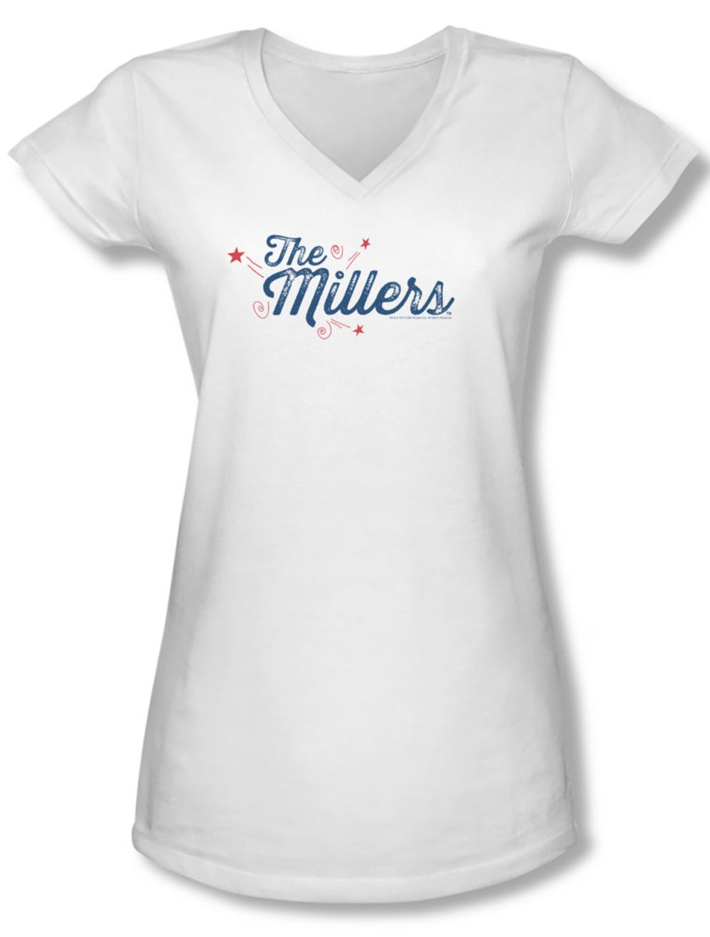 The Millers Shirt Juniors V Neck Logo White Tee Shirt - The Millers ...