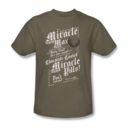 The Princess Bride Shirt Miracle Max Adult Safari Green Tee T-Shirt ...