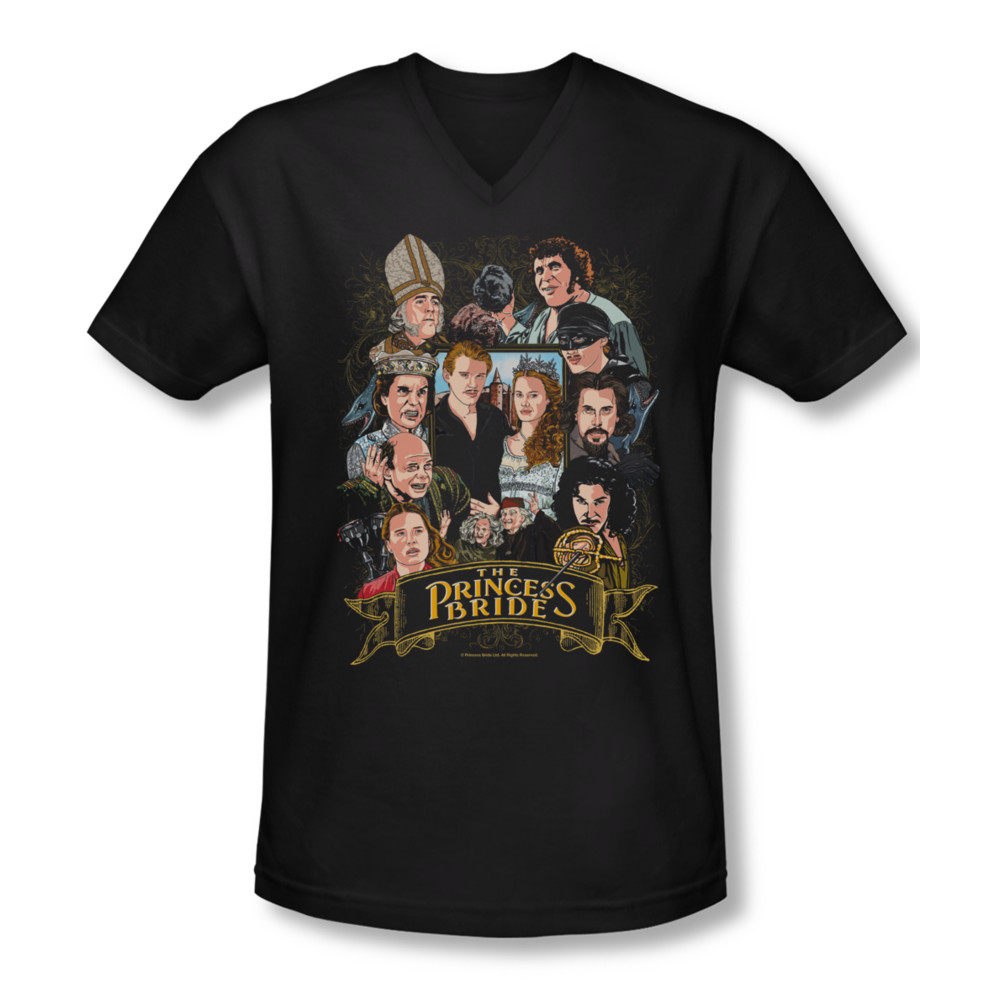 The Princess Bride Shirt Slim Fit V Neck Timeless Black Tee T-Shirt ...
