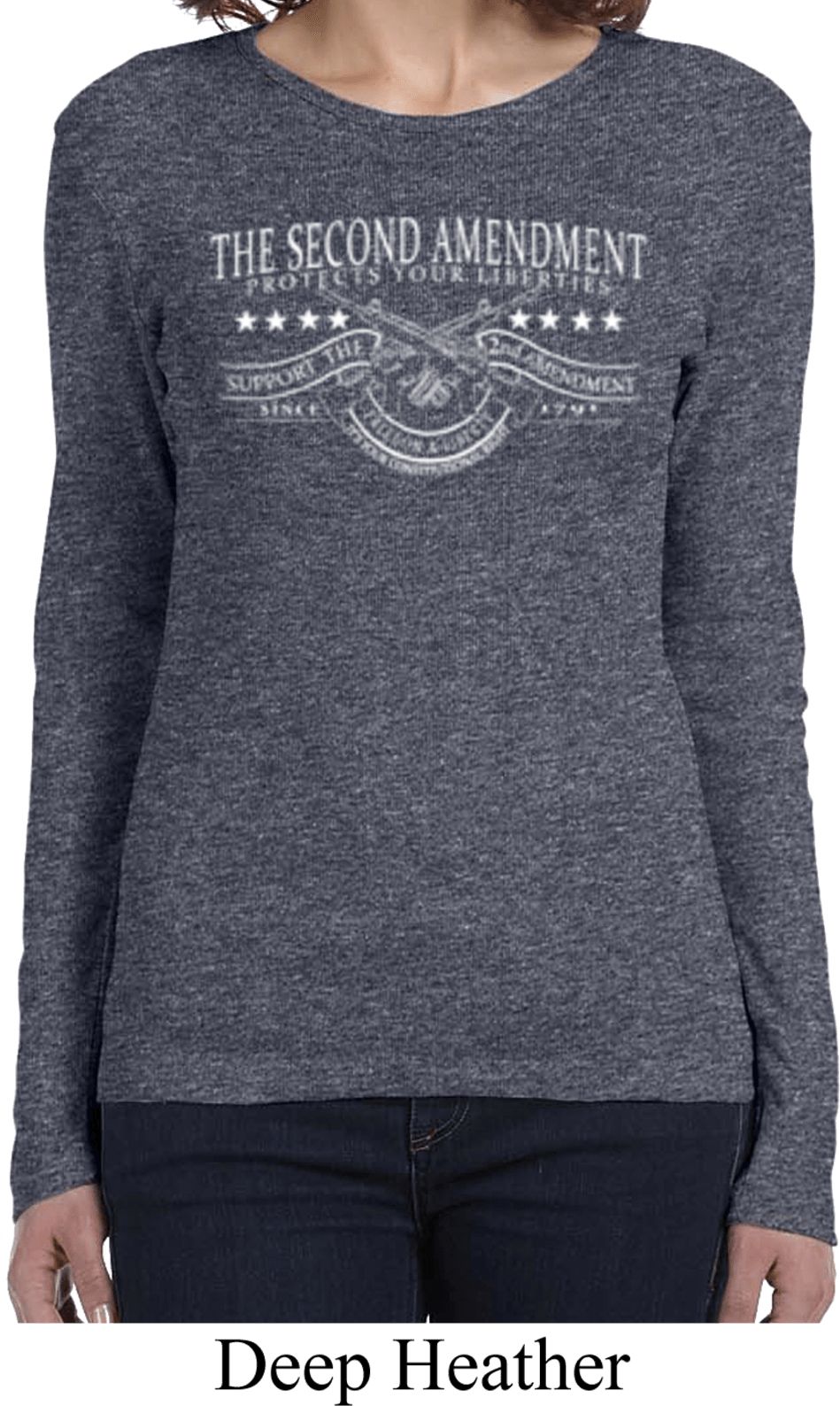 The Second Amendment Ladies Long Sleeve Shirt - The Second Amendment ...