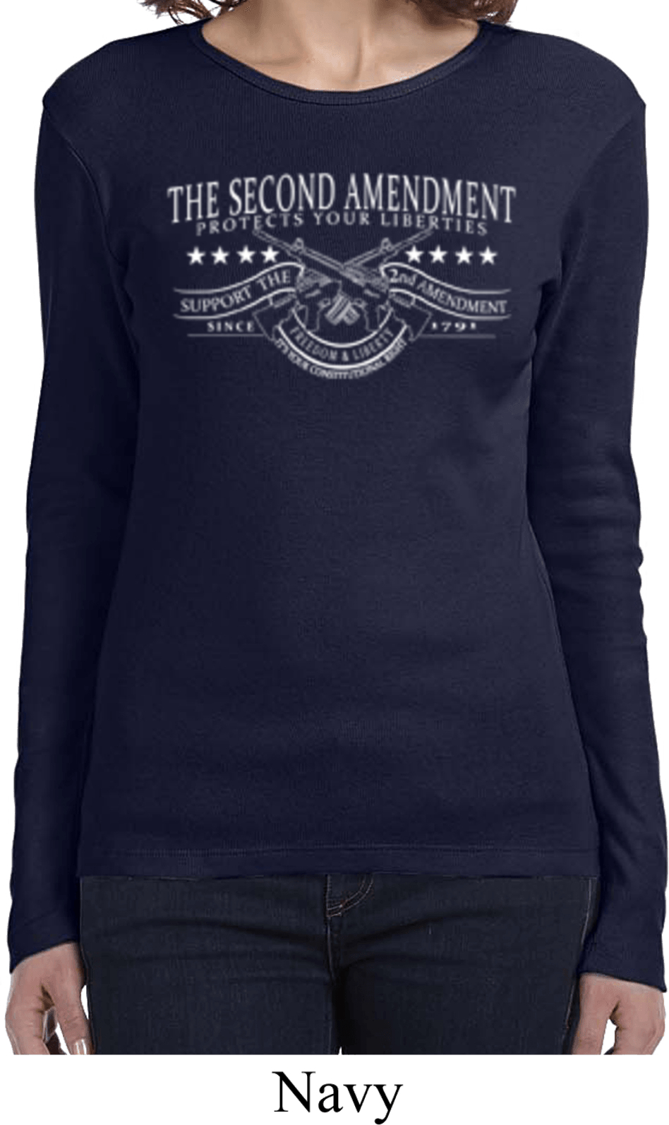 The Second Amendment Ladies Long Sleeve Shirt - The Second Amendment ...
