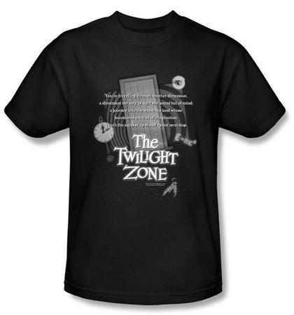 The Twilight Zone T-Shirt - Monologue Adult Black - Twilight Zone T ...