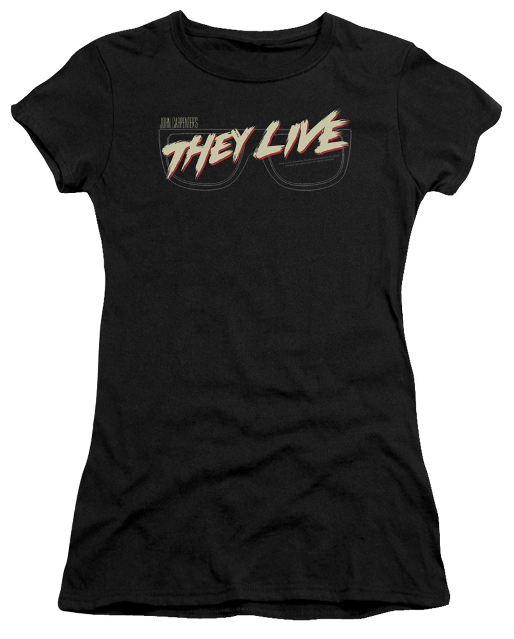 They Live Juniors Shirt Glasses Logo Black T-Shirt - They Live Glasses ...