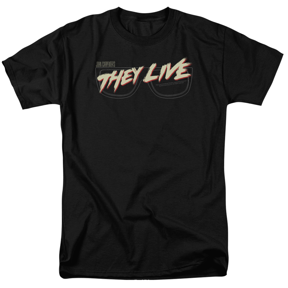 They Live Shirt Glasses Logo Black T-Shirt - They Live Glasses Logo Shirts