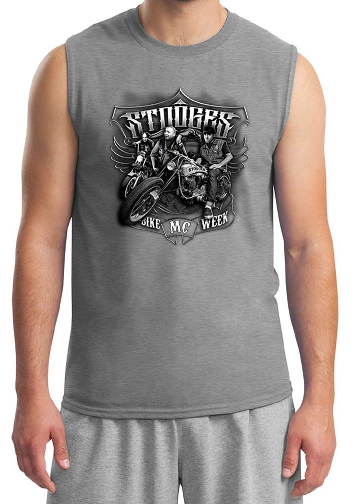 Three Stooges Shirt Bike Week Mens Muscle Tee T-Shirt - Stooges Bike ...