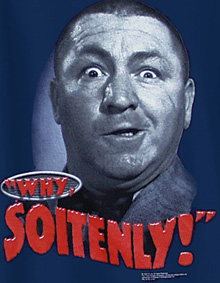 Three Stooges T-shirt Curly Why Soitenly Adult Funny Navy Tee Shirt ...
