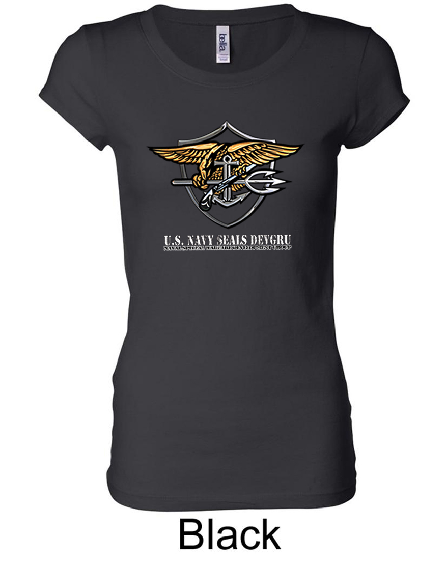 U.S. Navy Seal Shirt Devgru Ladies Longer Length Tee T-Shirt - US Navy ...