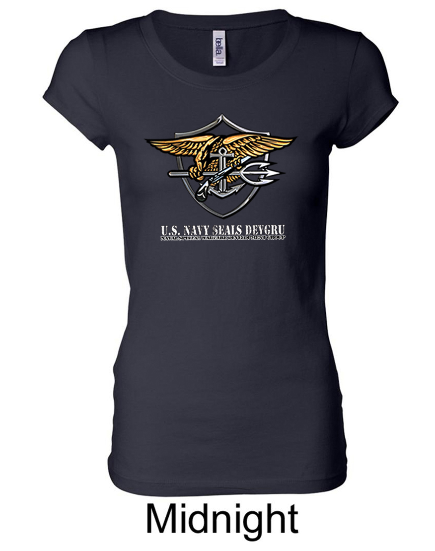 U.S. Navy Seal Shirt Devgru Ladies Longer Length Tee T-Shirt - US Navy ...
