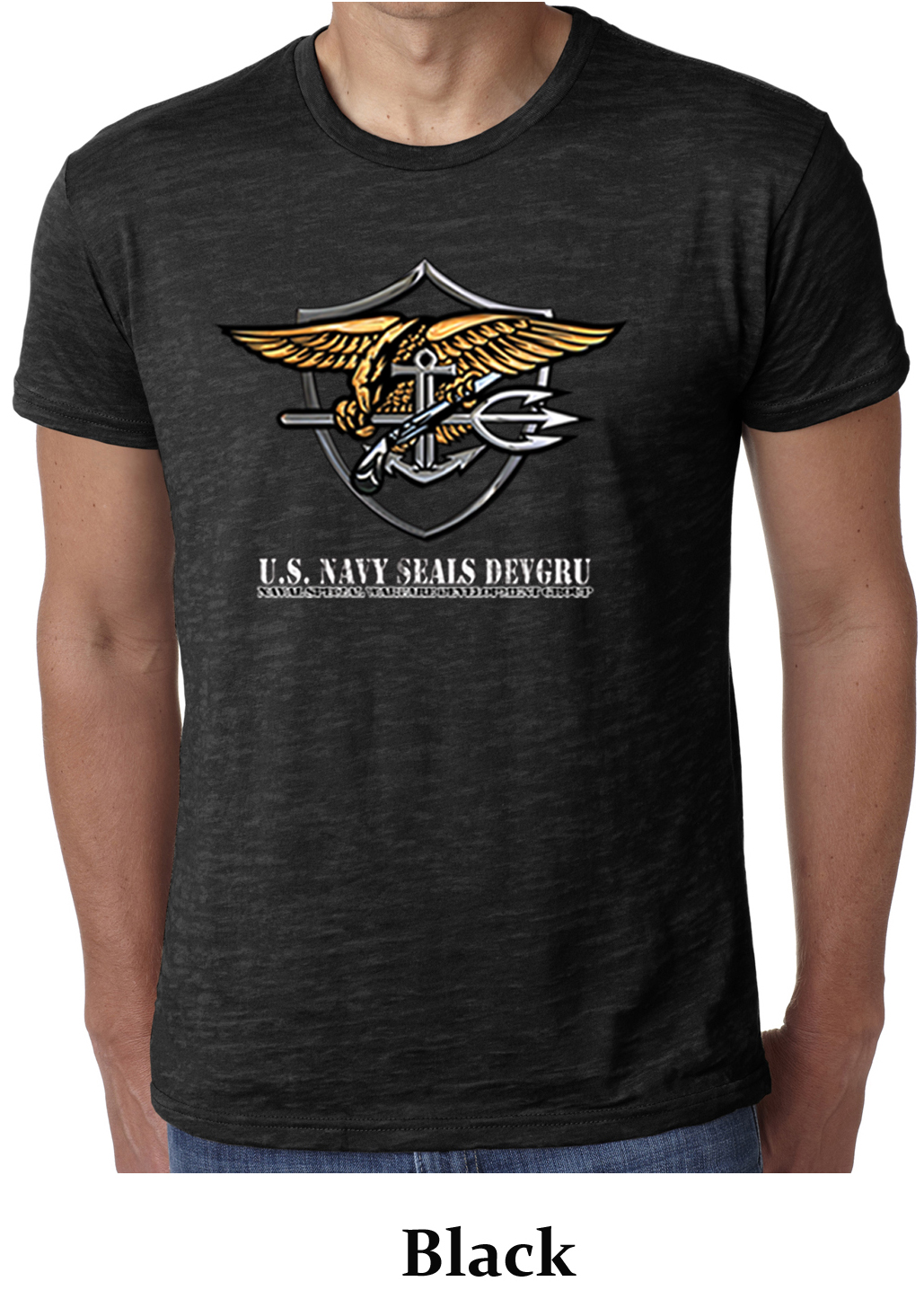 U.S. Navy Seal Shirt Devgru Mens Burnout Tee T Shirt