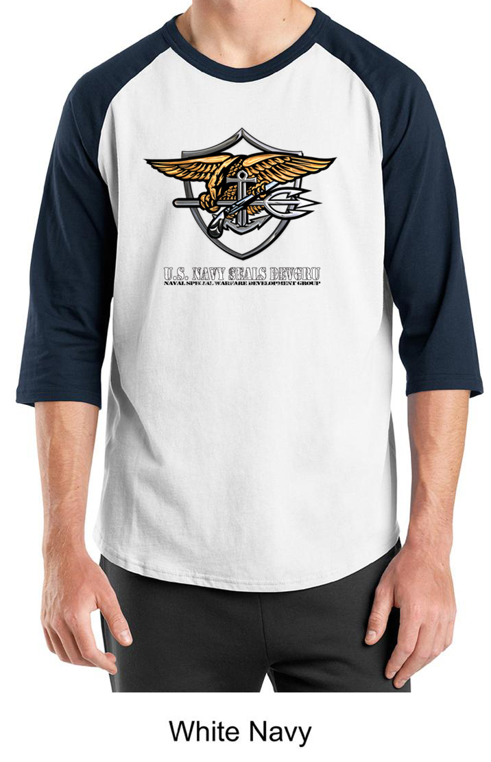 U.S. Navy Seal Shirt Devgru Mens Raglan Tee T-Shirt - US Navy Seal T-Shirts