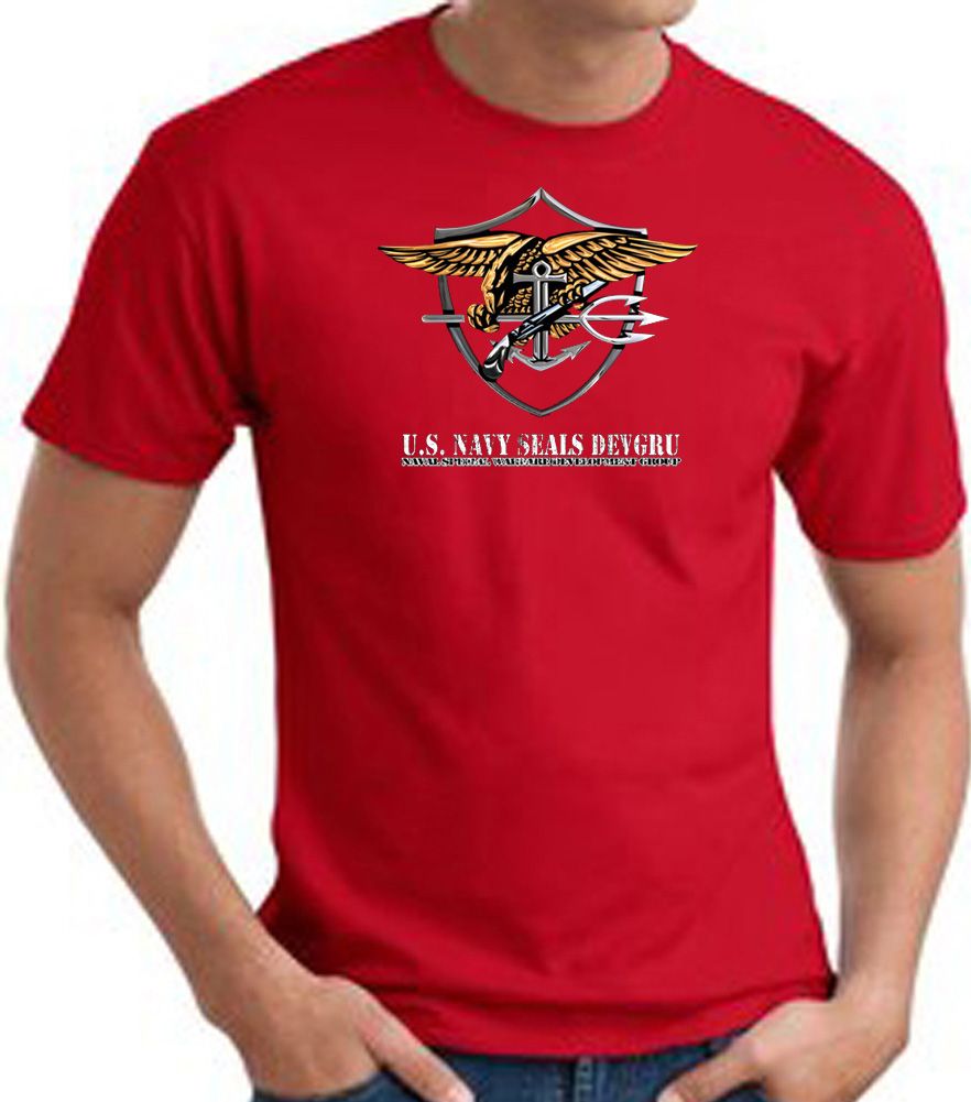 U.S. Navy Seals T-Shirts – Devgru Adult Red - U.S. Navy Seals T-Shirts ...