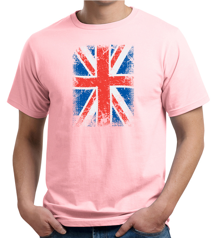 Union Jack Shirt British UK Flag Big Print Adult Organic T-shirt ...