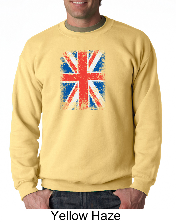 Union Jack Sweatshirt British UK Flag Big Print Adult Sweat Shirt ...