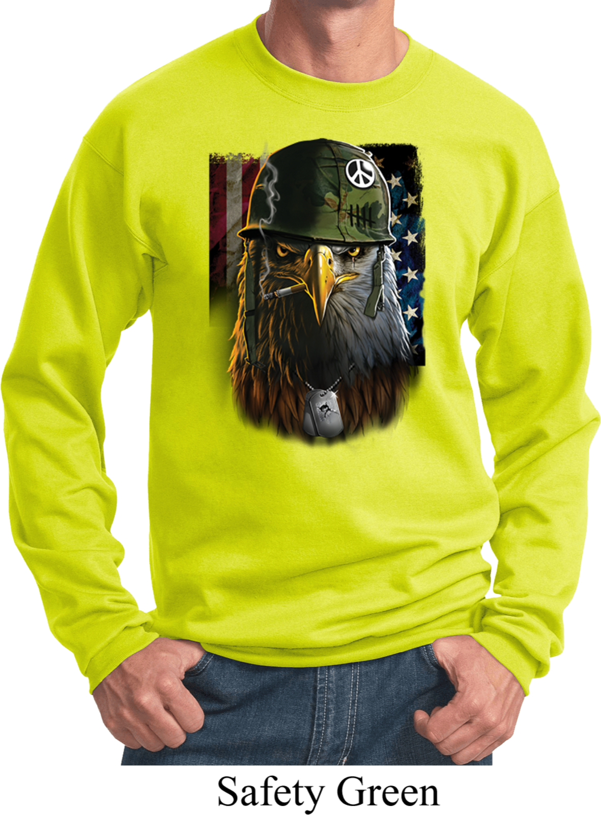 USA Sweatshirt American Eagle Sweat Shirt - American Patriotic Eagle ...