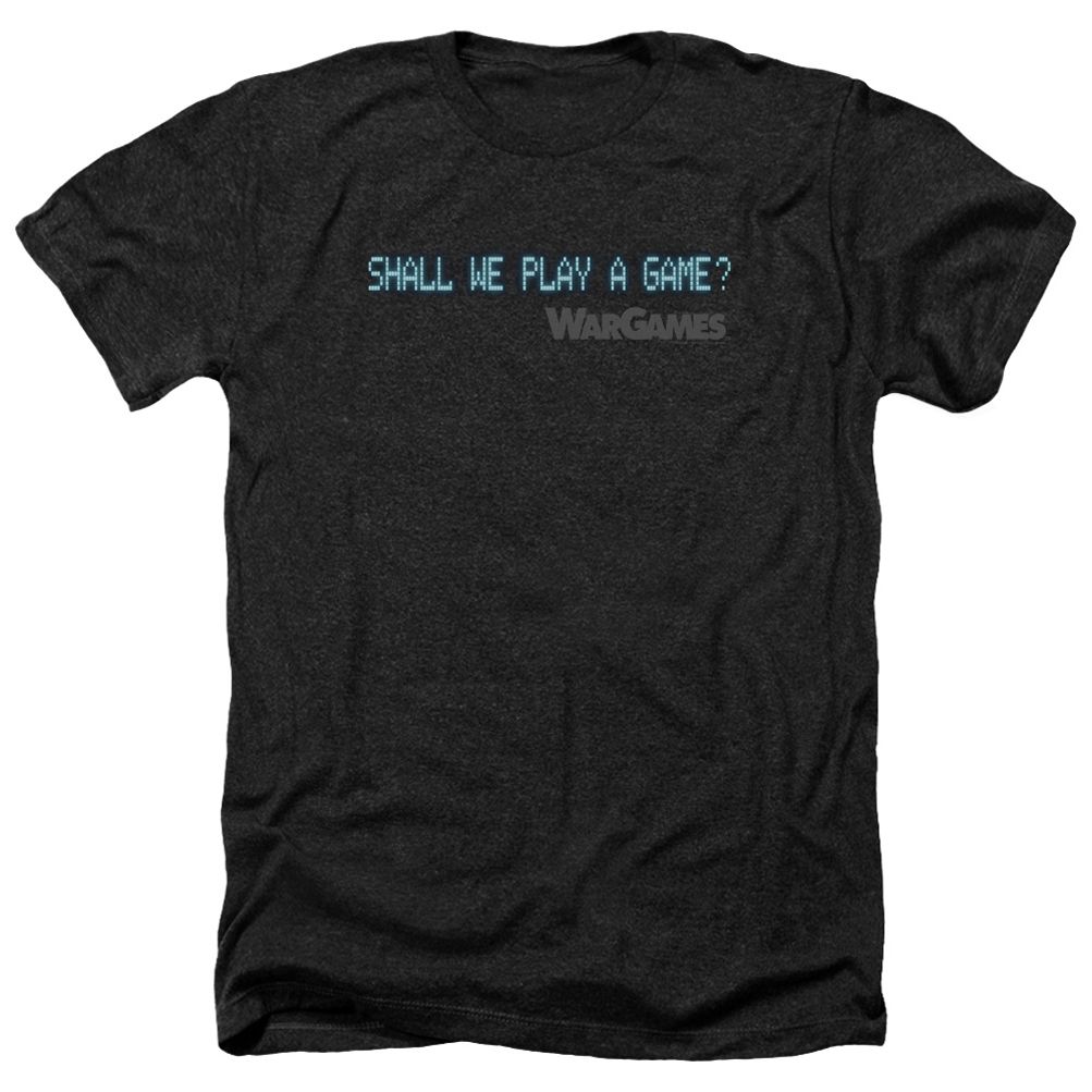WarGames Shirt Shall We Play A Game? Heather Black T-Shirt - WarGames ...