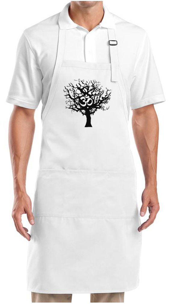 Yoga Apron Black Tree of Life Full Length Apron with Pockets - Black ...