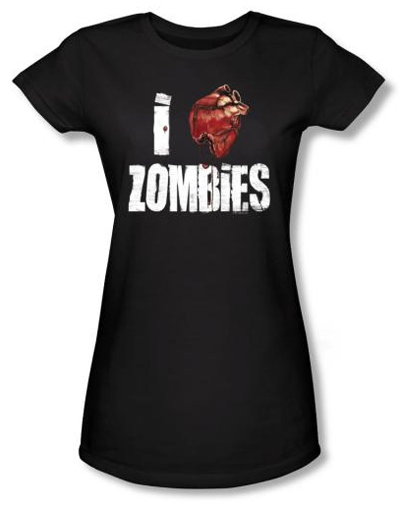 Zombie Juniors T-Shirt I Bloody Heart Zombies Black Tee Shirt - Zombie ...