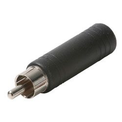 1/4" Mono Female (Jack) to RCA Male (Plug) Adapter
