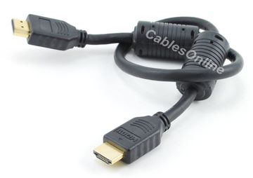 1.5 Ft HDMI Cable 1.3a 28AWG with Ferrite Cores