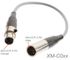 1.5ft Mini XLR 4-Pin Female to Mini XLR 4-Pin Male Pro Audio Cable