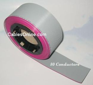 1 Foot 80-Conductor Bulk Flat Ribbon cable