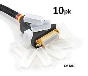 10-PACK DVI Video Port Jack Snap-In Dust Cover
