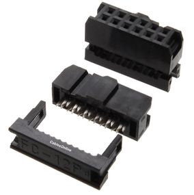 12-Pin (2x6) Female IDC 2.54mm Pitch Connectors for Flat Ribbon Cable