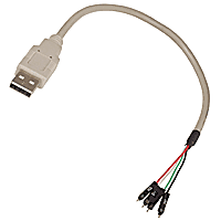 12" USB 2.0 A/Male to 4 Pin IDC Male Adapter Cable