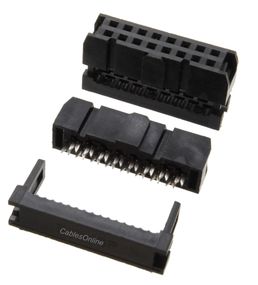 16-Pin (2x8) Female IDC 2.54mm Pitch Connectors for Flat Ribbon Cable