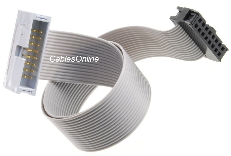 16-Pin IDC Connector Flat Ribbon Cable