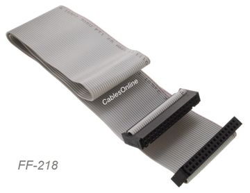 18-inch 34-Pin 2x17-Pin 2.54-Pitch Female 34-wire IDC Flat Ribbon Cable