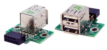 2 Port USB 2.0 to 10-Pin Motherboard Header Internal Adapter