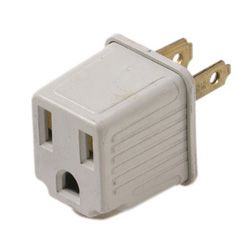 2-Prong Plug to 3-Prong Outlet Polarized Grounding Adapter (2-Pack)