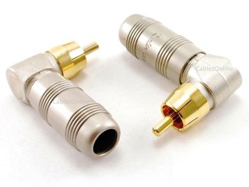 (2) RCA Right-Angle Male Connectors - KIRLIN