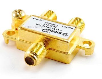 2-Way F-Type 5-900MHz Gold-Plated MATV Splitter