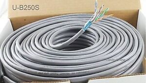 250ft CablesOnline CAT5e Shielded STP Solid Grey Ethernet Bulk Cable Spool
