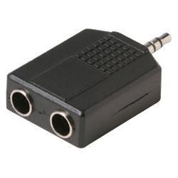 2x 1/4" Stereo Female (Jacks) to 3.5mm Stereo Male (Plug) Adapter