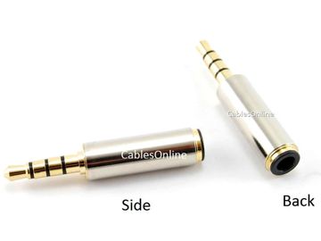 3.5 mm Stereo (TRRS) Male / Female Adapter