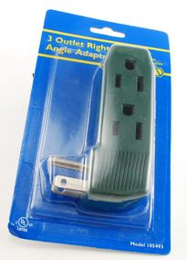 3-Outlet AC 3-Prong Right Angle, Vertical Adapter